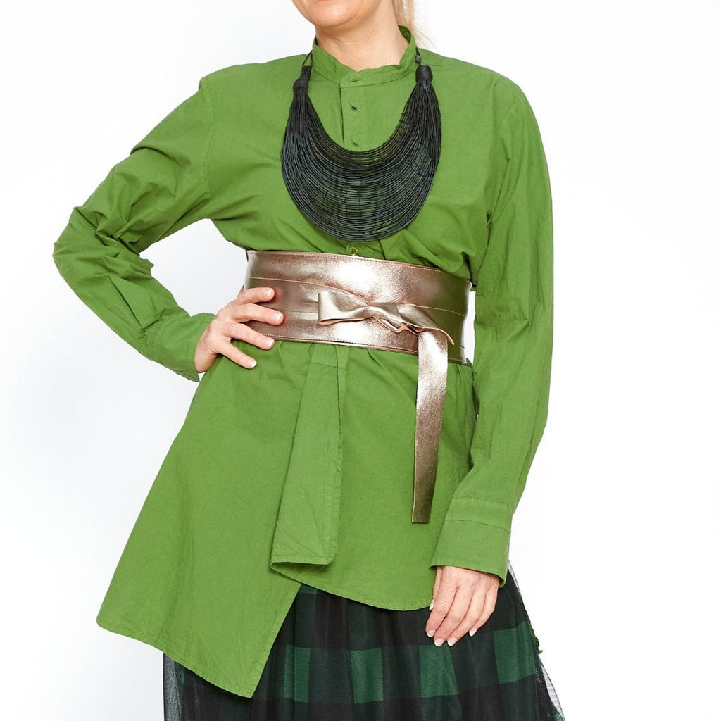 Pewter Leather Obi – Tiffany Treloar